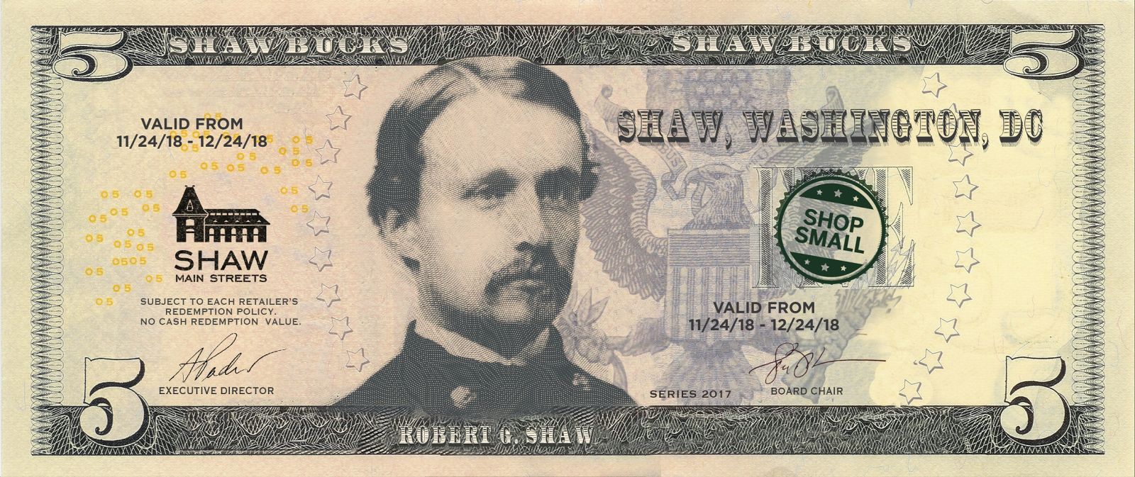 Spend $5 Shaw Bucks like Cash at Participating Shaw Businesses!